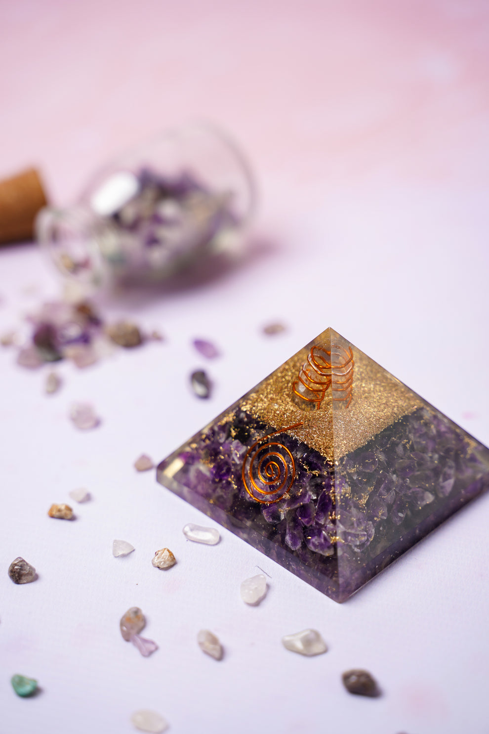 Amethyst Orgone Pyramid – Beyond Thoughts