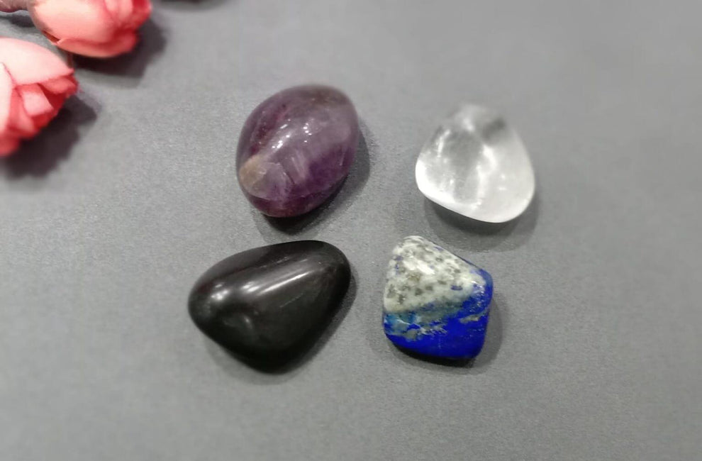 Intuition & 6th Sense Crystal Set – Amethyst, Lapis Lazuli, Clear Quar – Beyond Thoughts