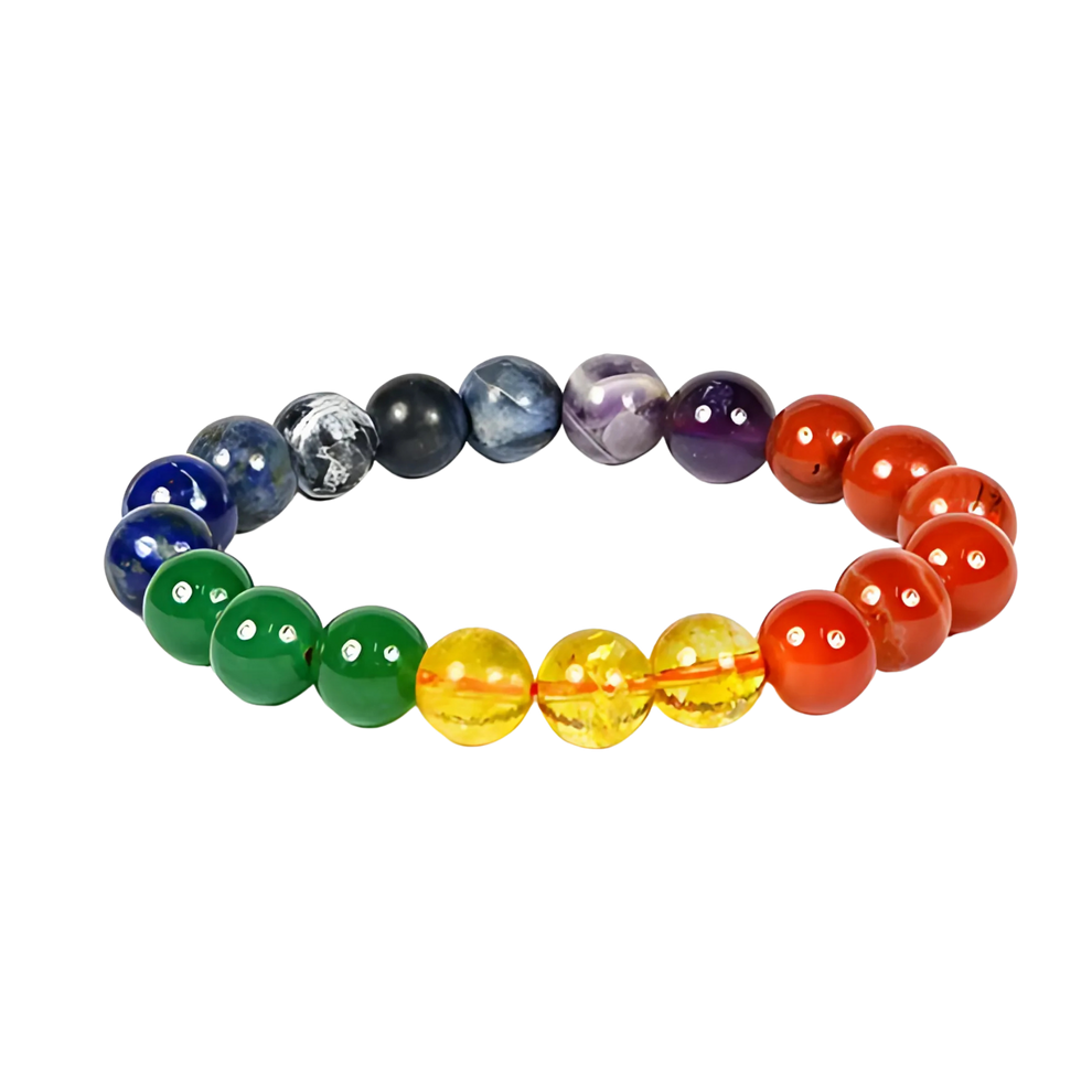 Seven Chakra Round Beads Bracelet – Beyond Thoughts